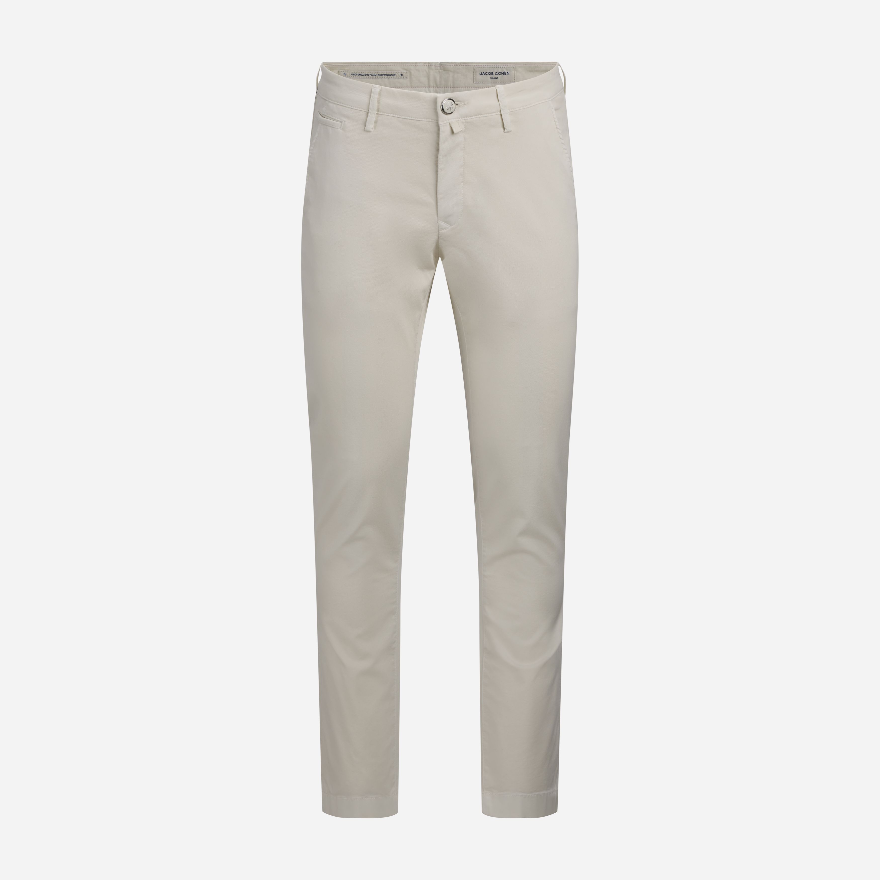 Bobby Slim Fit Chino Pants - Off White | Jacob Cohen